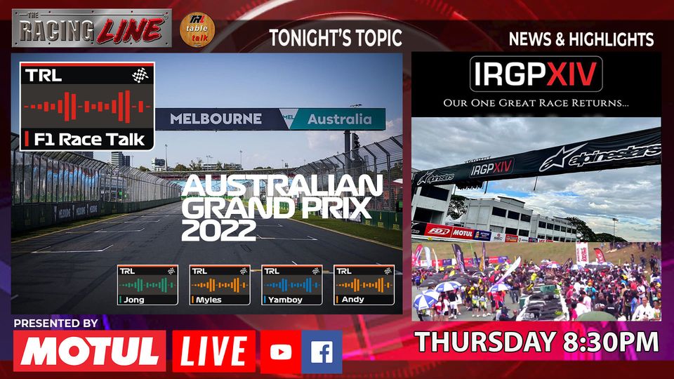 The Racing Line TV Table Talk Live! Tonight 8:30pm Topics Tonight ...